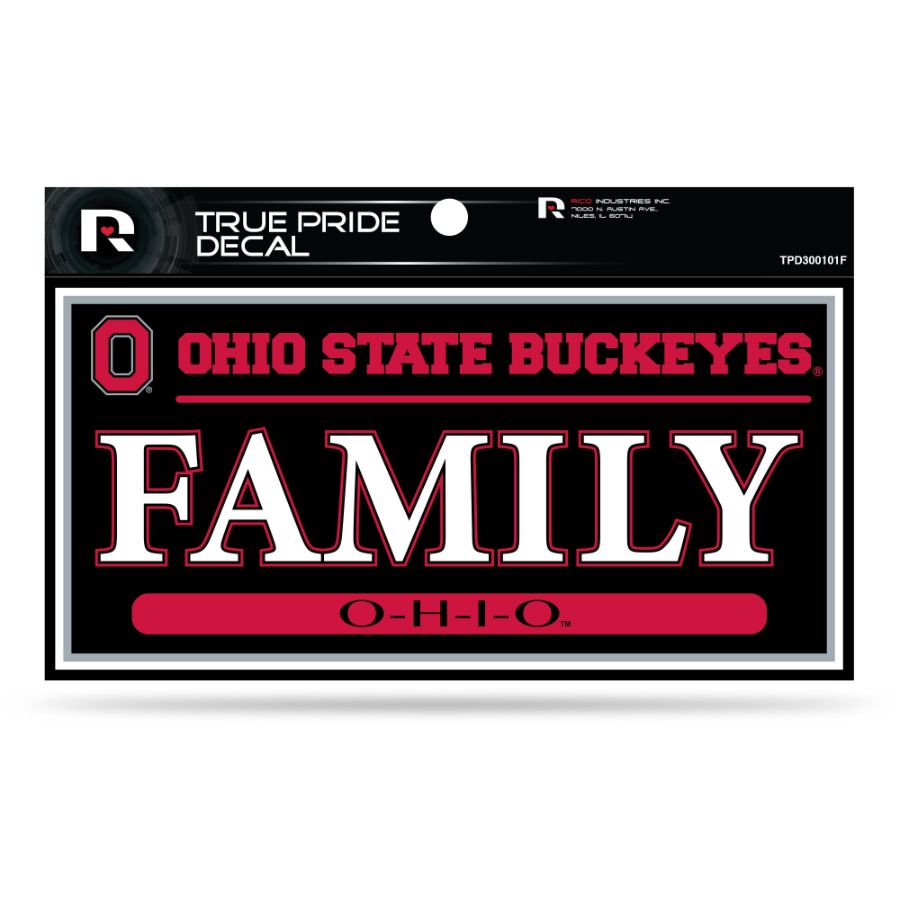 Ohio State University Buckeyes Family - 3x6 True Pride Vinyl Sticker at ...