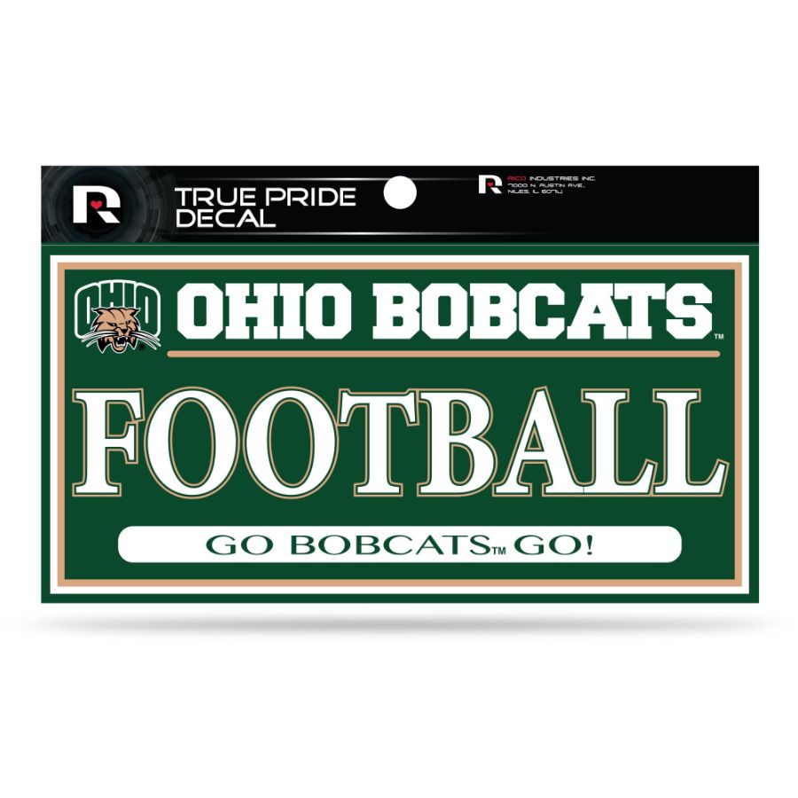 Ohio University Bobcats Football - 3x6 True Pride Vinyl Sticker at ...