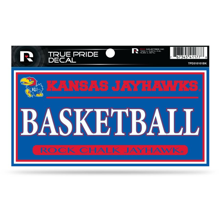 University Of Kansas Jayhawks Basketball - 3x6 True Pride Vinyl Sticker ...