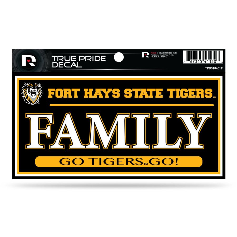 Fort Hays State University Tigers Family - 3x6 True Pride Vinyl Sticker ...