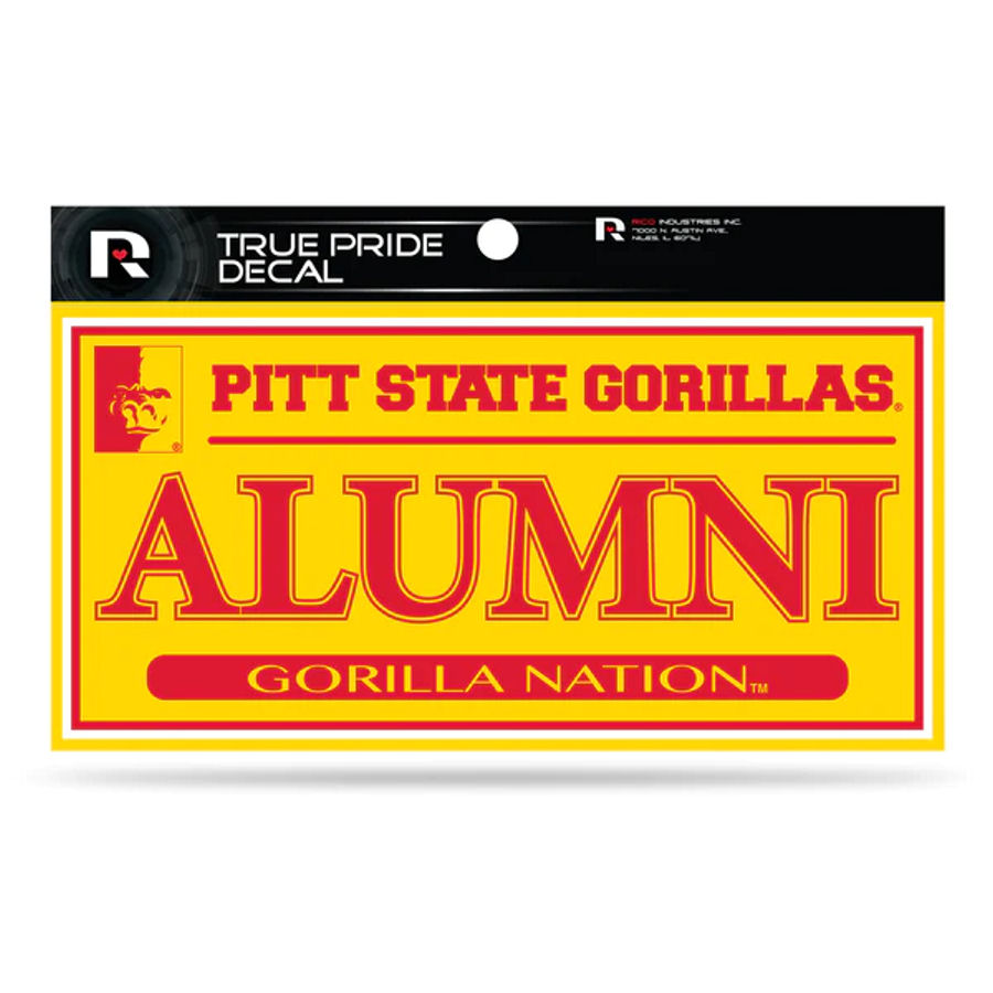 Pittsburg State University Gorillas Alumni Gold - 3x6 True Pride Vinyl ...