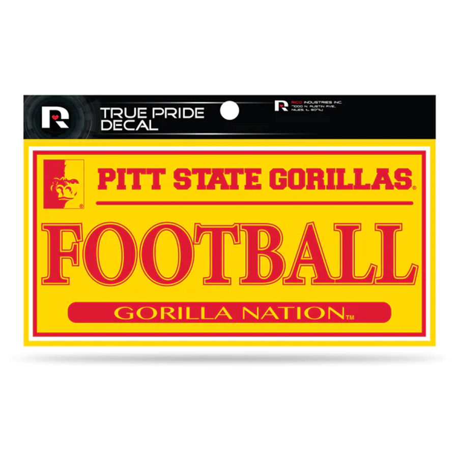 Pittsburg State University Gorillas Football Gold - 3x6 True Pride ...