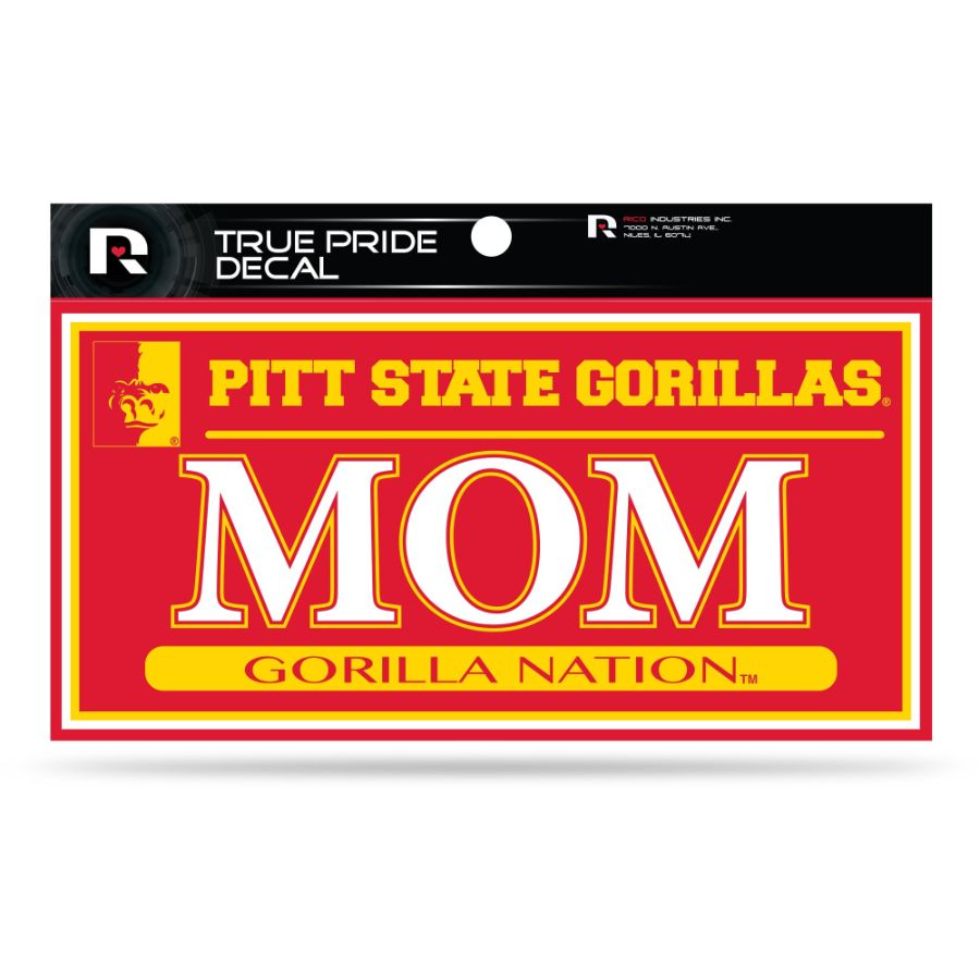 Pittsburg State University Gorillas Mom - 3x6 True Pride Vinyl Sticker ...