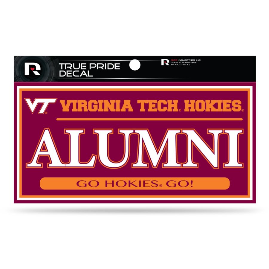 Virginia Tech Hokies Alumni - 3x6 True Pride Vinyl Sticker at Sticker ...