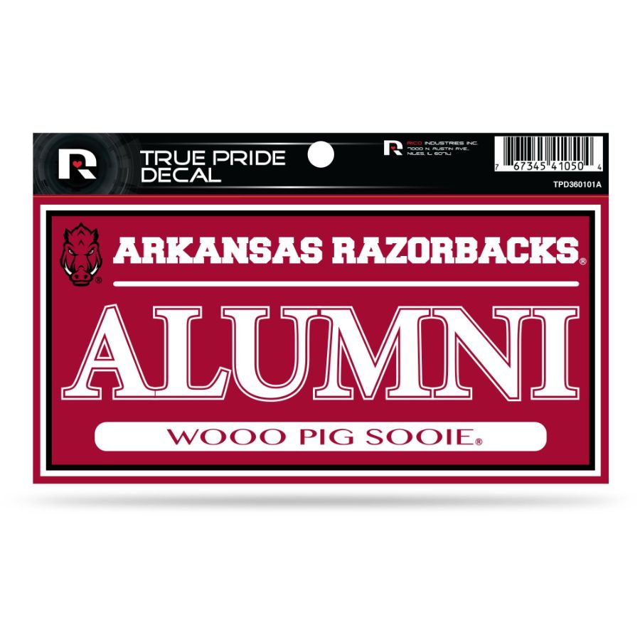 University Of Arkansas Razorbacks Alumni - 3x6 True Pride Vinyl Sticker ...