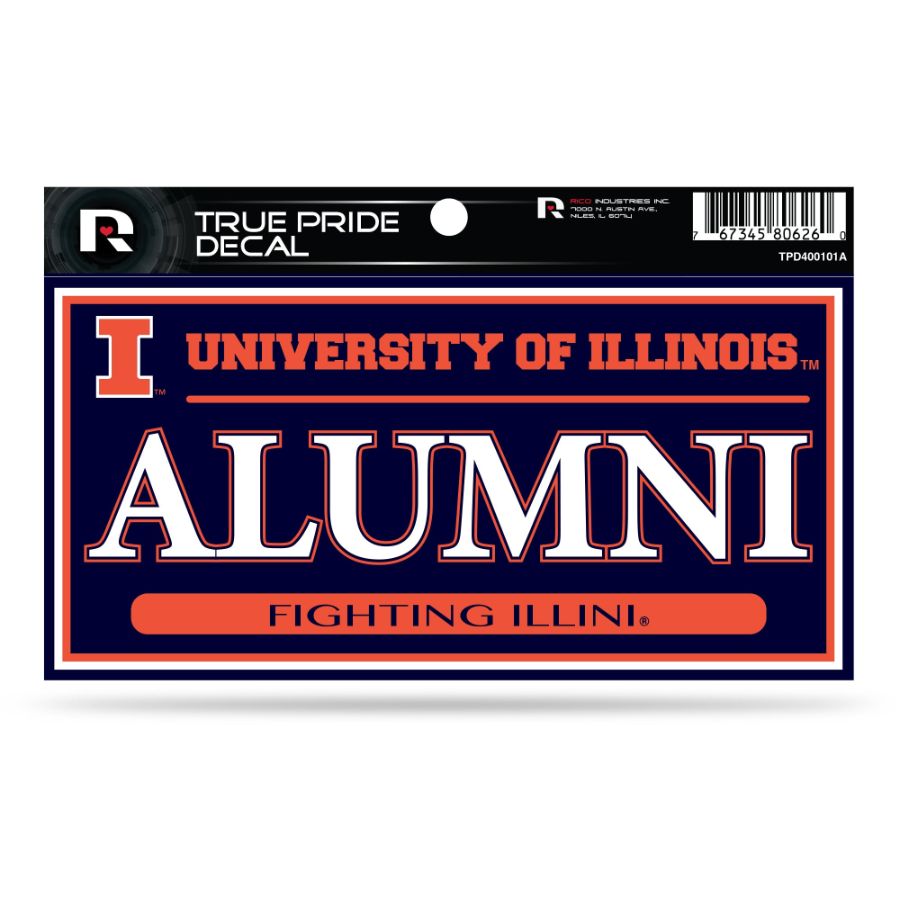 University Of Illinois Fighting Illini Alumni - 3x6 True Pride Vinyl ...