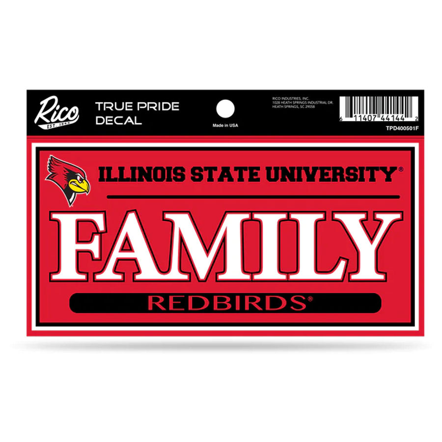 Illinois State University Redbirds Family - 3x6 True Pride Vinyl ...