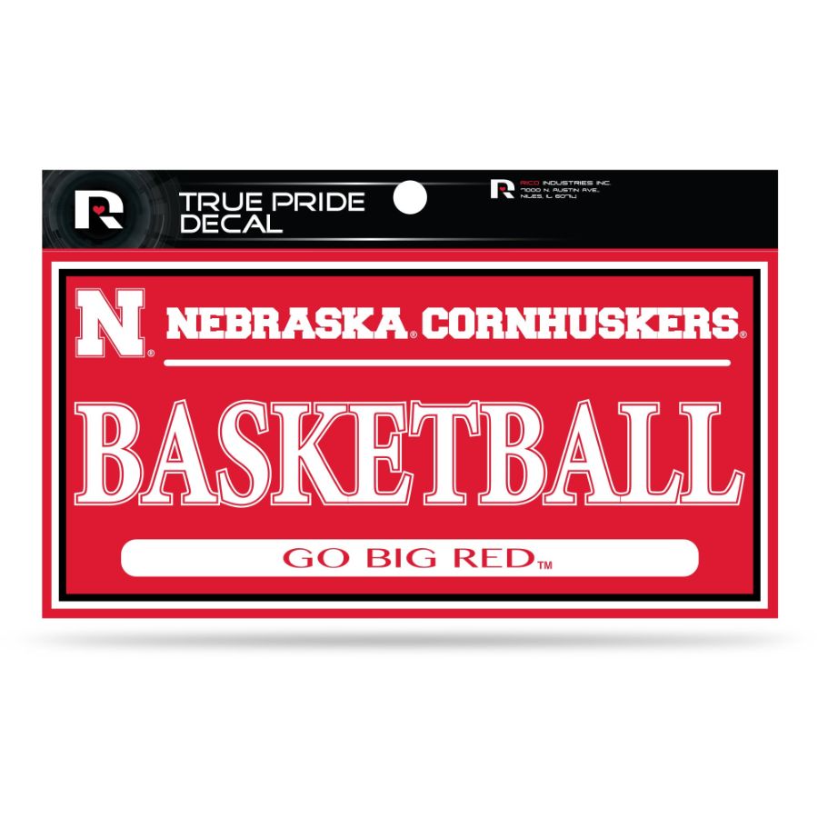 University Of Nebraska Cornhuskers Basketball - 3x6 True Pride Vinyl ...