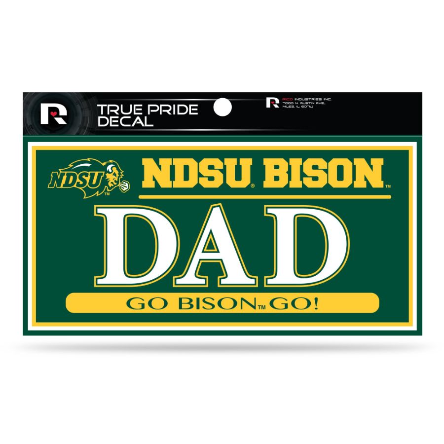 North Dakota State University Bison Dad - 3x6 True Pride Vinyl Sticker ...
