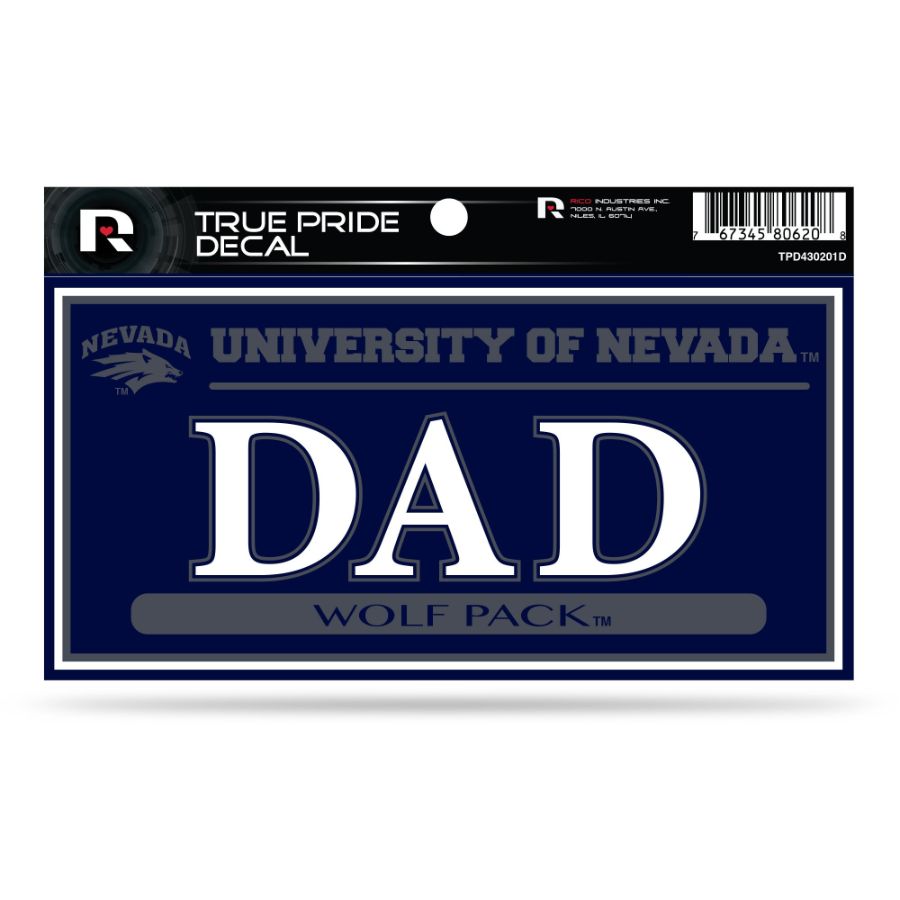 University Of Nevada-Reno Wolfpack Dad - 3x6 True Pride Vinyl Sticker ...