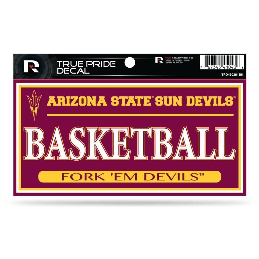 Arizona State University Sun Devils Basketball - 3x6 True Pride Vinyl ...