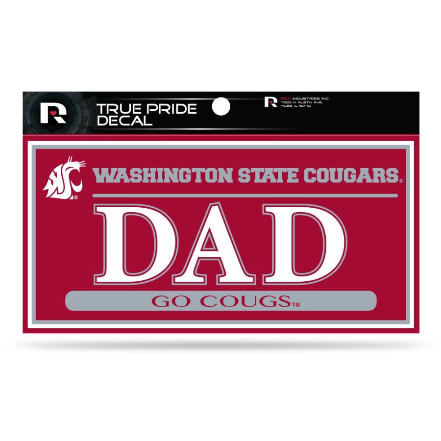 Washington State University Cougars Dad - 3x6 True Pride Vinyl Sticker ...