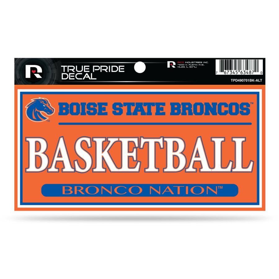 Boise State University Broncos Basketball Orange - 3x6 True Pride Vinyl ...
