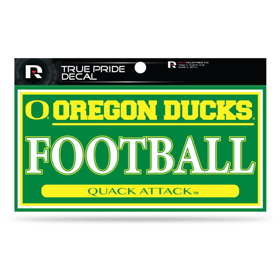 University Of Oregon Ducks Football - 3x6 True Pride Vinyl Sticker at ...