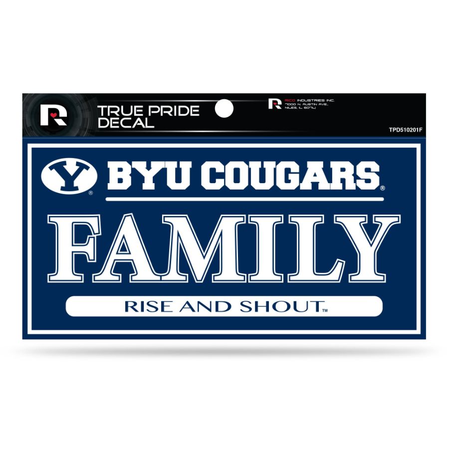 Brigham Young University BYU Cougars Family - 3x6 True Pride Vinyl ...