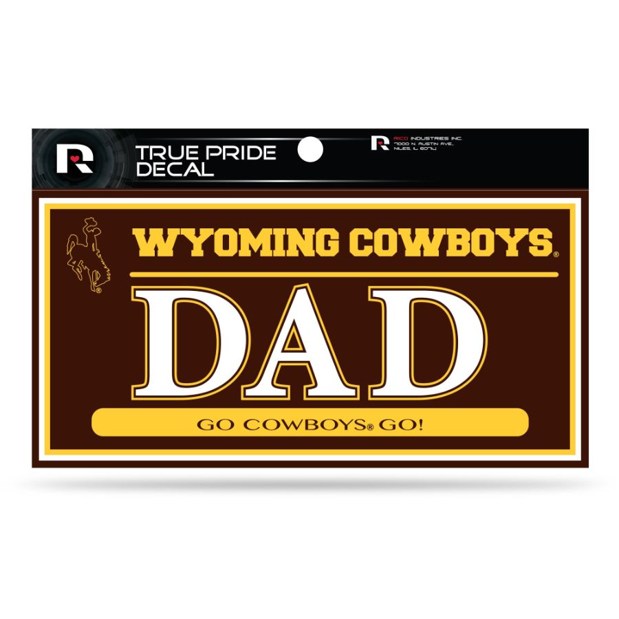 University Of Wyoming Cowboys Dad - 3x6 True Pride Vinyl Sticker at ...