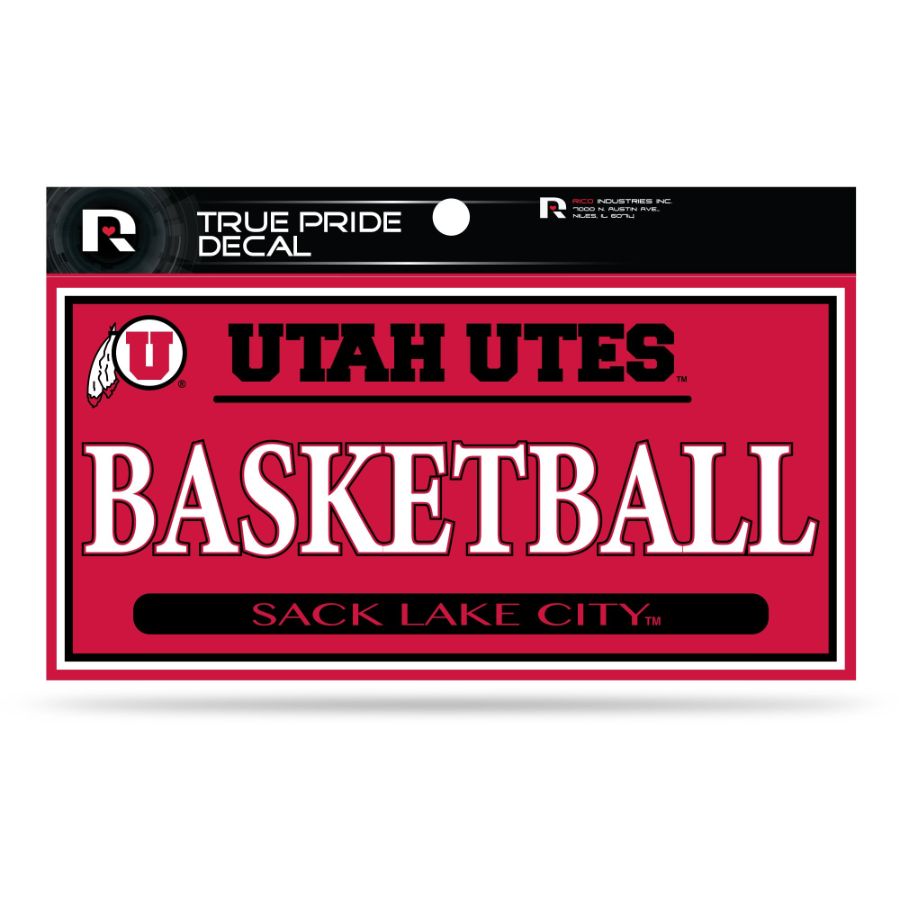 University Of Utah Utes Basketball - 3x6 True Pride Vinyl Sticker at ...