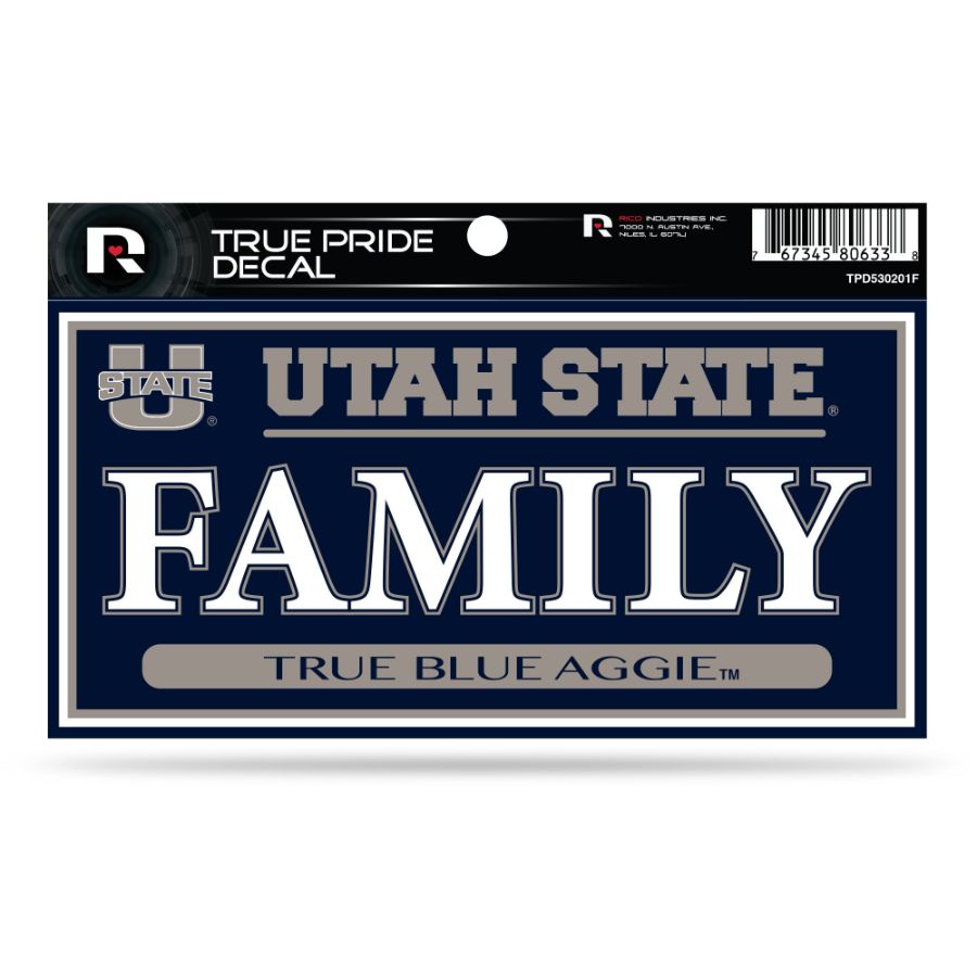 Utah State University Aggies Family - 3x6 True Pride Vinyl Sticker at ...