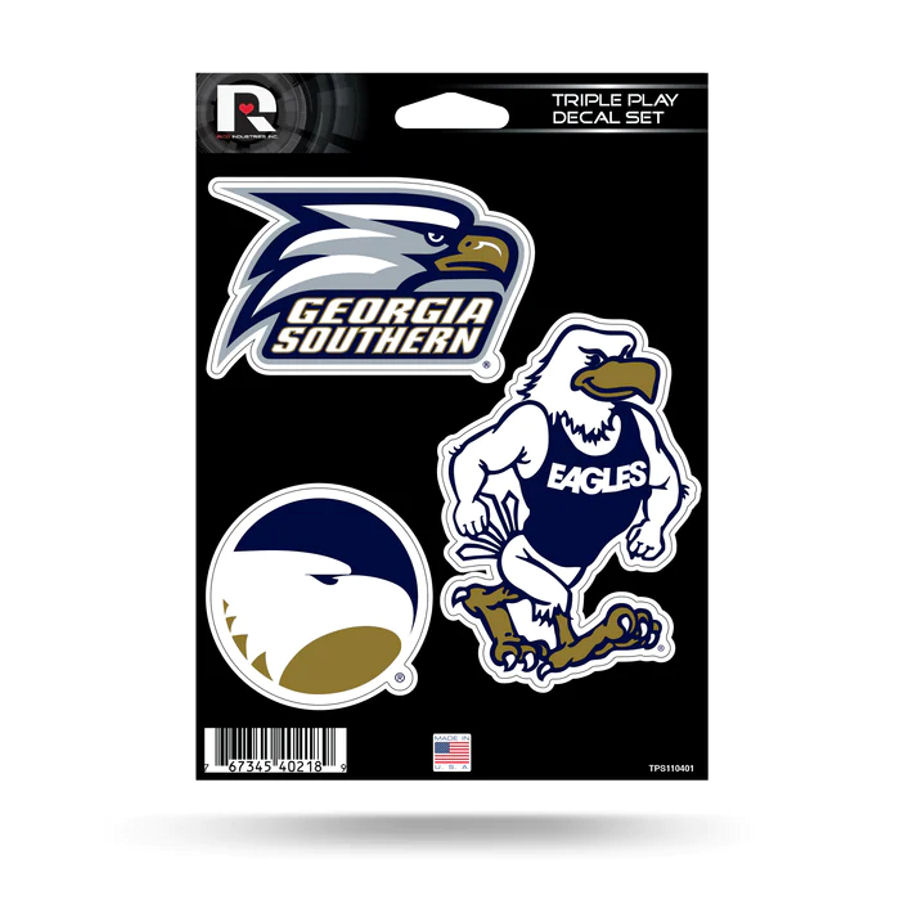 Georgia Southern University Eagles - 3 Piece Triple Play Sticker Sheet ...