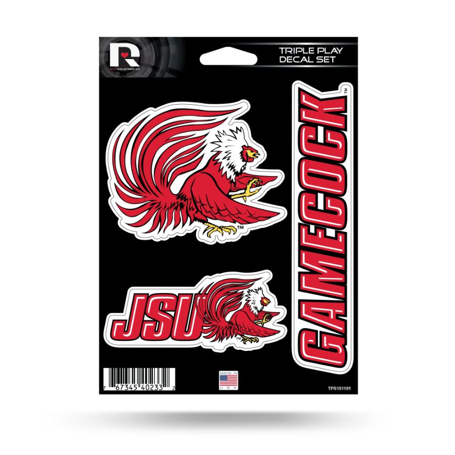 Jacksonville State University Gamecocks - 3 Piece Triple Play Sticker ...