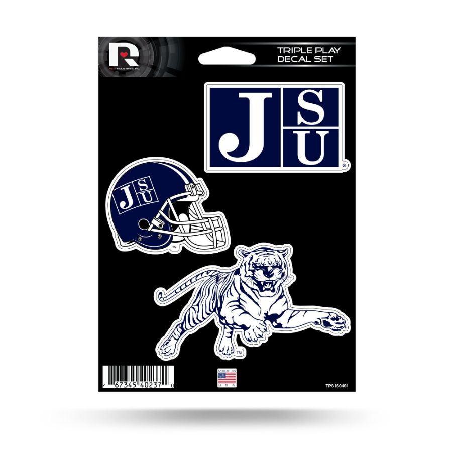 Jackson State University Tigers - 3 Piece Triple Play Sticker Sheet at ...