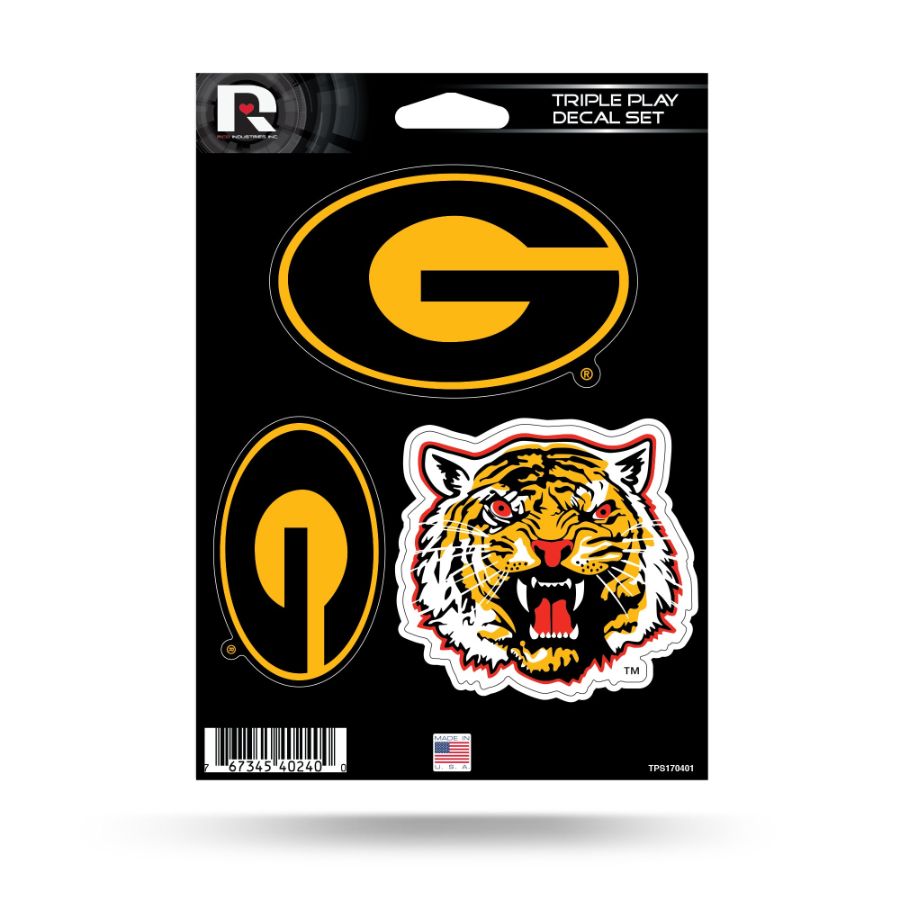 Grambling State University Tigers - 3 Piece Triple Play Sticker Sheet ...