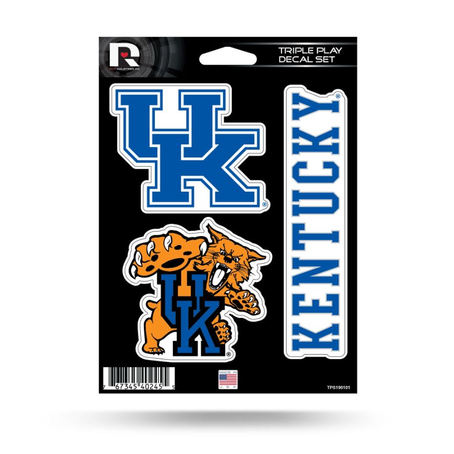 University Of Kentucky Wildcats - 3 Piece Triple Play Sticker Sheet at ...