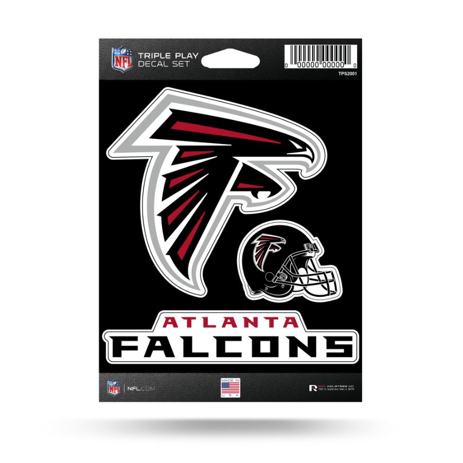 Atlanta Falcons - 3 Piece Triple Play Sticker Sheet at Sticker Shoppe