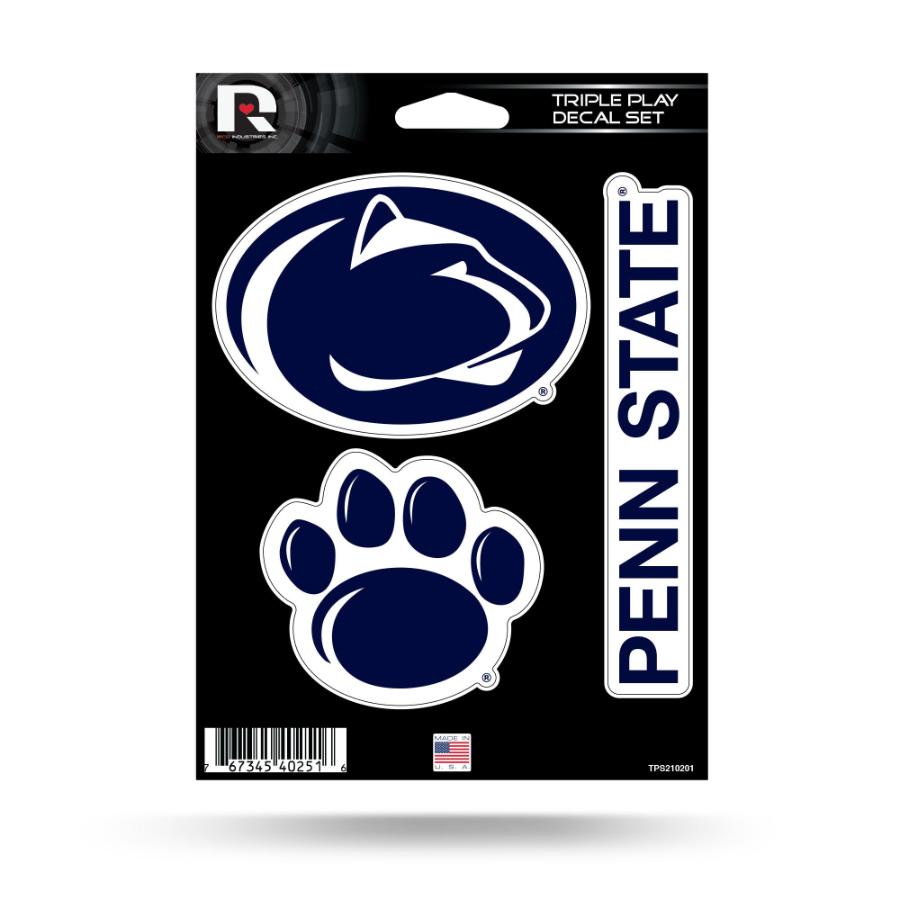 Penn State University Nittany Lions - 3 Piece Triple Play Sticker Sheet ...