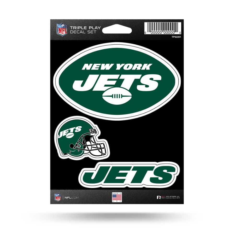 New York Jets - 3 Piece Triple Play Sticker Sheet at Sticker Shoppe