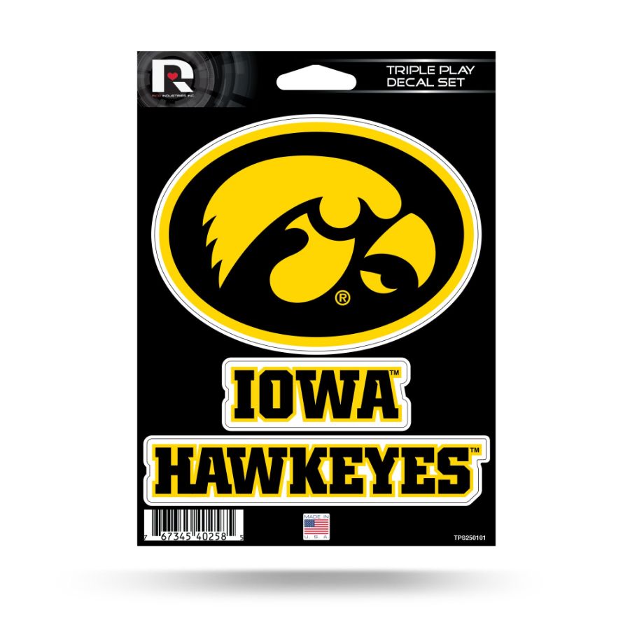 University Of Iowa Hawkeyes - 3 Piece Triple Play Sticker Sheet at ...