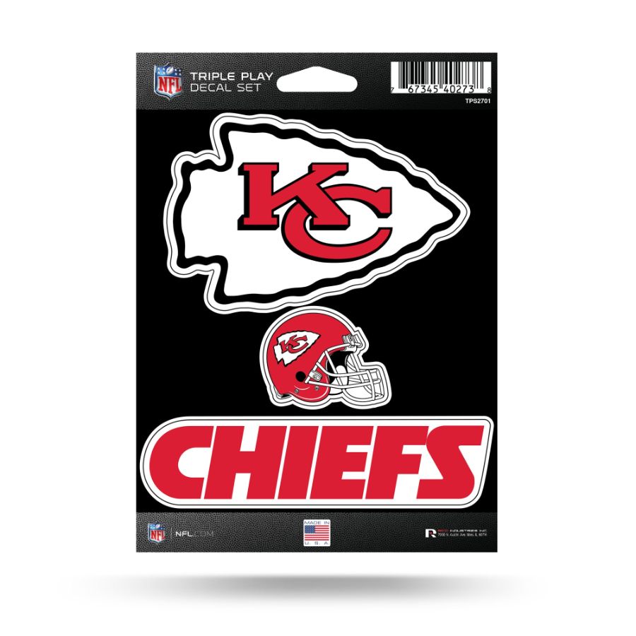 Kansas City Chiefs - 3 Piece Triple Play Sticker Sheet at Sticker Shoppe