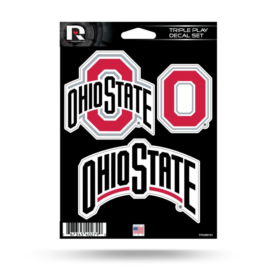 Ohio State University Buckeyes - 3 Piece Triple Play Sticker Sheet at ...
