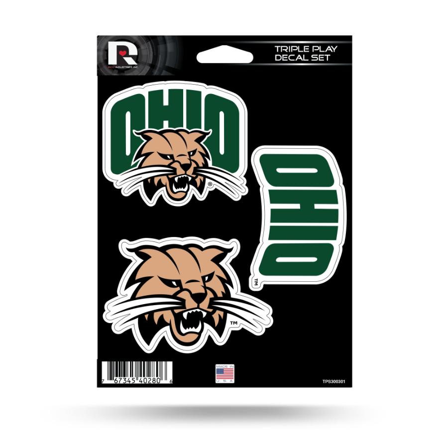 Ohio University Bobcats - 3 Piece Triple Play Sticker Sheet at Sticker ...