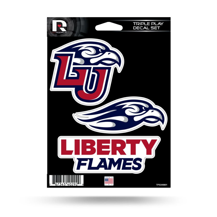 Liberty University Flames - 3 Piece Triple Play Sticker Sheet at ...