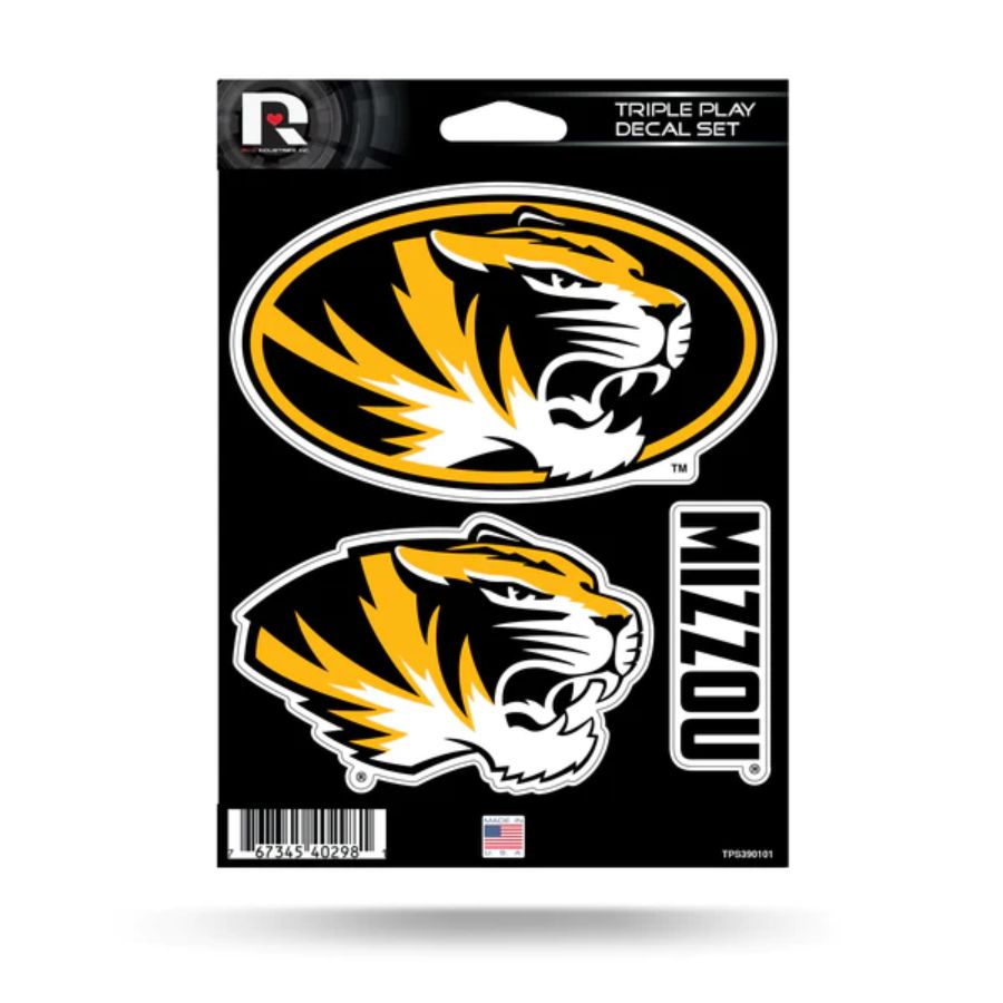 University Of Missouri Tigers - 3 Piece Triple Play Sticker Sheet at ...