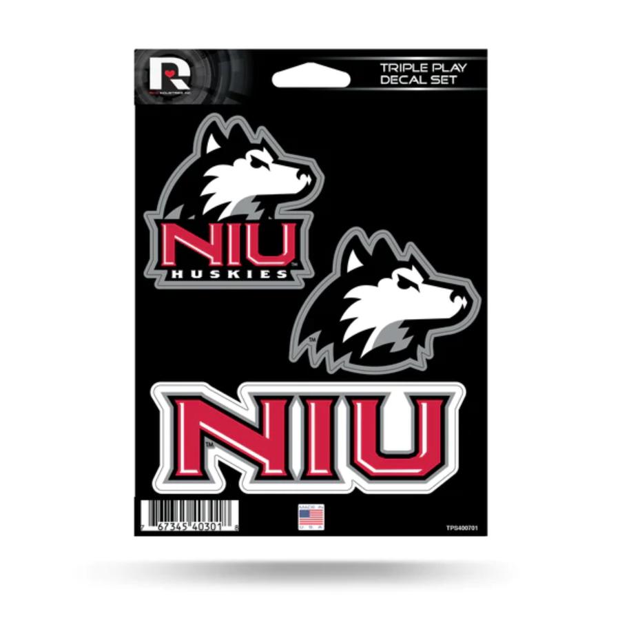 Northern Illinois University Huskies - 3 Piece Triple Play Sticker ...