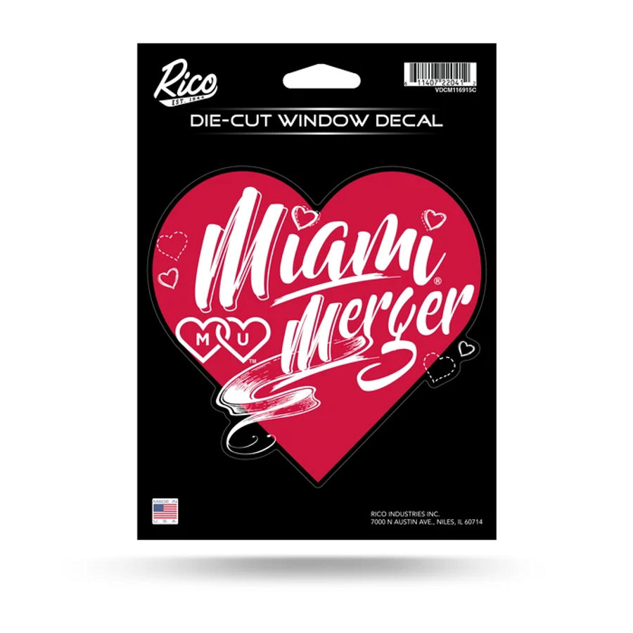 Miami University Redhawks Miami Merger - Die Cut Vinyl Sticker at ...