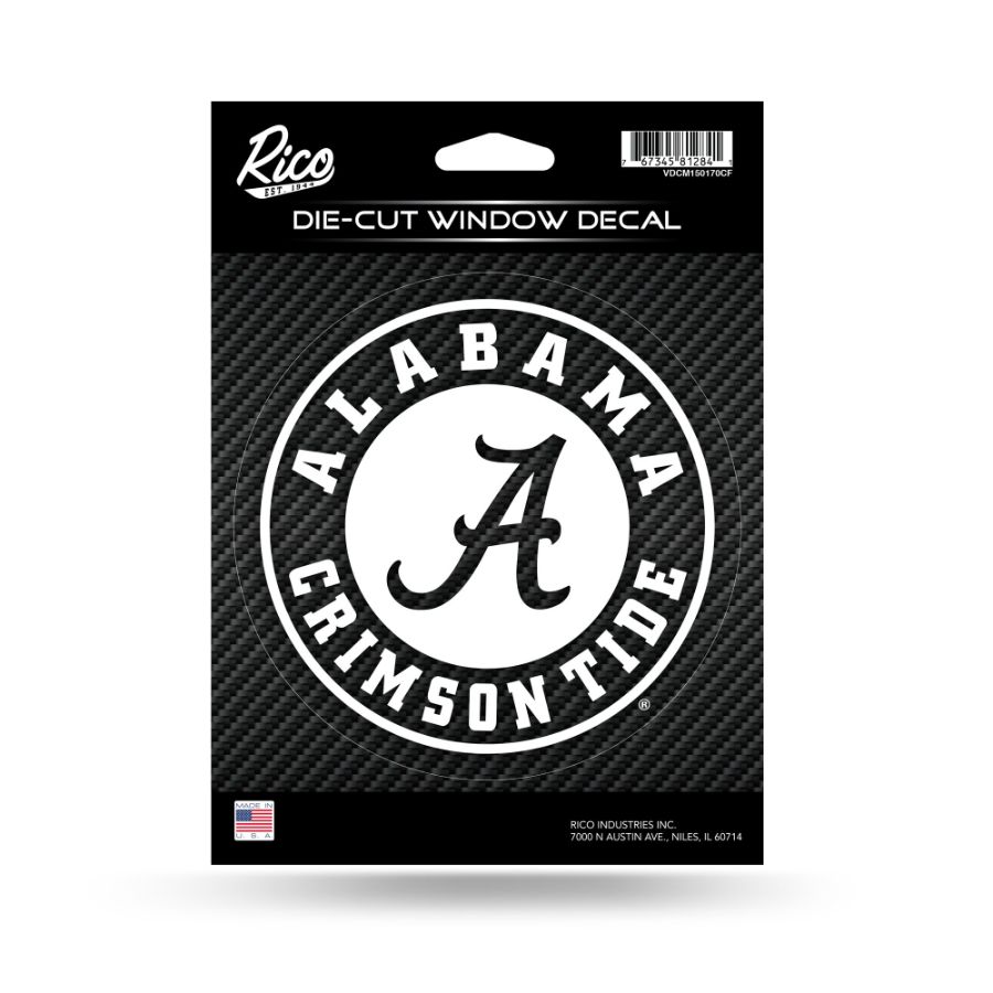 University of Alabama Crimson Tide - Die Cut Carbon Fiber Vinyl Sticker ...