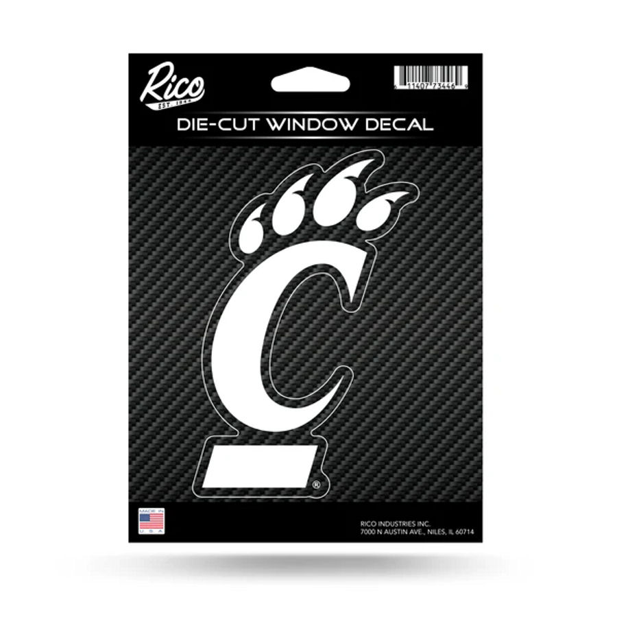University Of Cincinnati Bearcats - Die Cut Carbon Fiber Vinyl Sticker ...