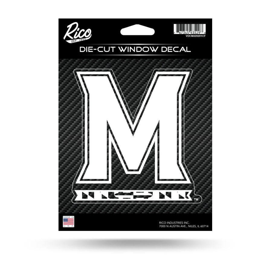 University Of Maryland Terrapins - Die Cut Carbon Fiber Vinyl Sticker ...