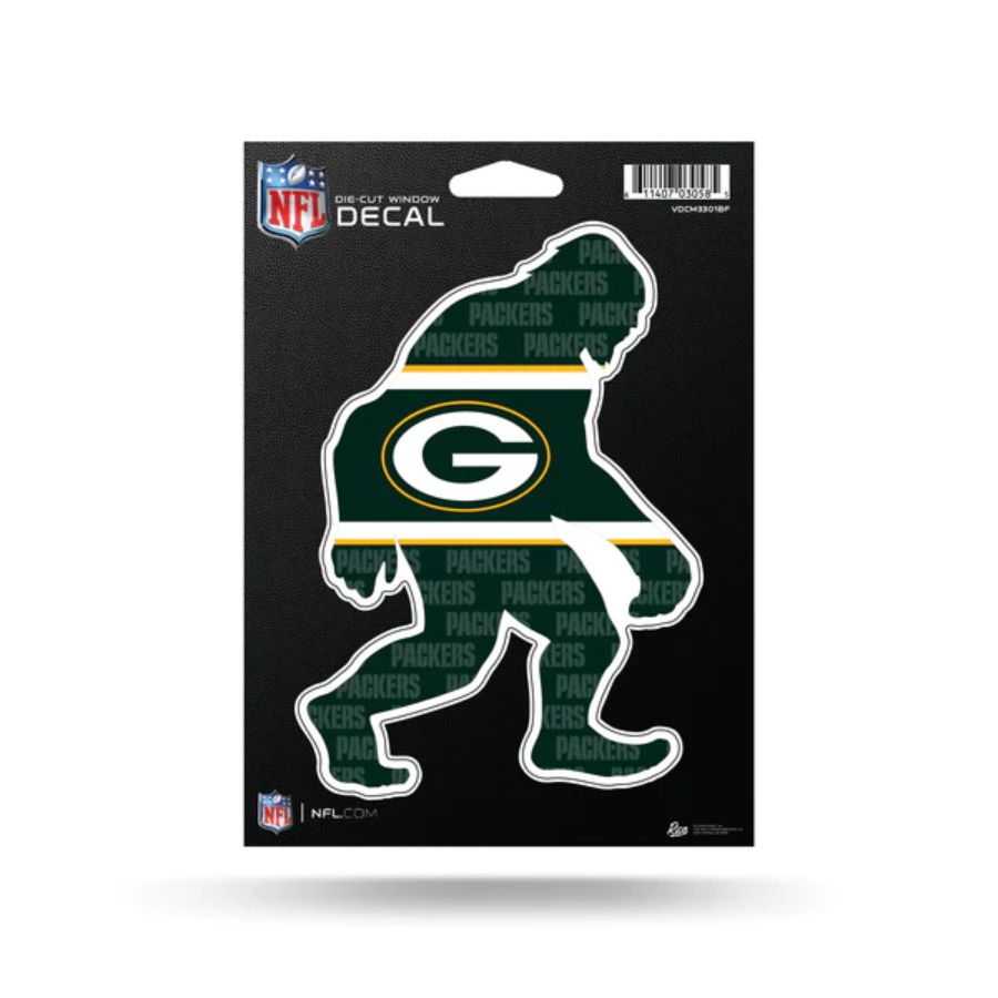 Green Bay Packers Bigfoot - Die Cut Vinyl Sticker at Sticker Shoppe