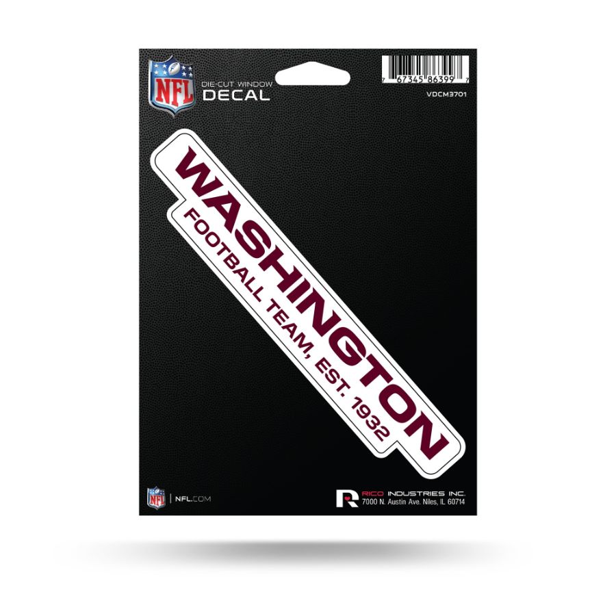 Washington Football Team Script Logo - Die Cut Vinyl Sticker at Sticker ...