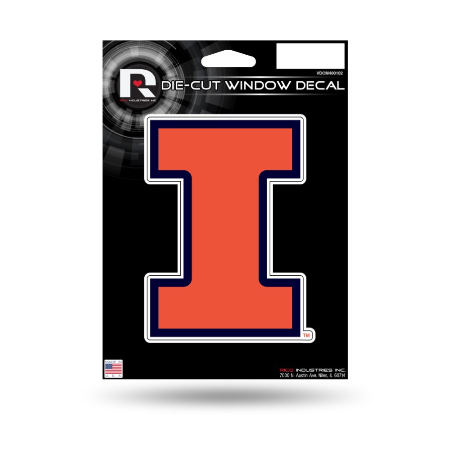 University Of Illinois Fighting Illini - Die Cut Vinyl Sticker at ...