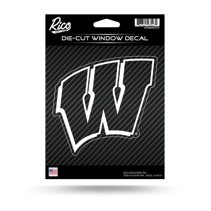 University Of Wisconsin Badgers - Die Cut Carbon Fiber Vinyl Sticker at ...