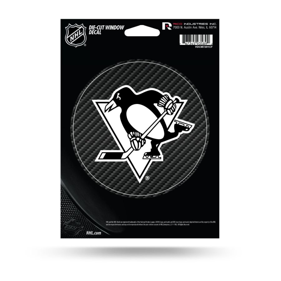 Pittsburgh Penguins - Die Cut Carbon Fiber Vinyl Sticker at Sticker Shoppe