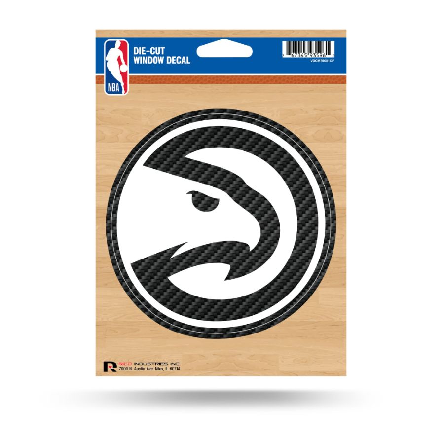 Atlanta Hawks - Die Cut Carbon Fiber Vinyl Sticker at Sticker Shoppe