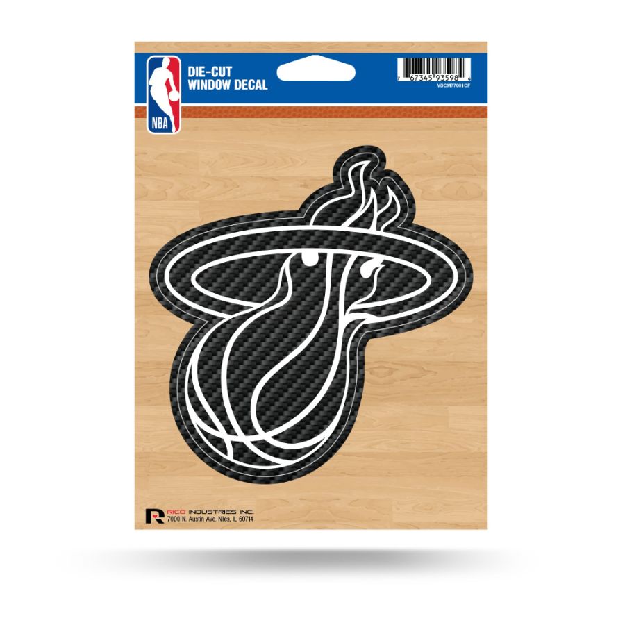 Miami Heat - Die Cut Carbon Fiber Vinyl Sticker at Sticker Shoppe