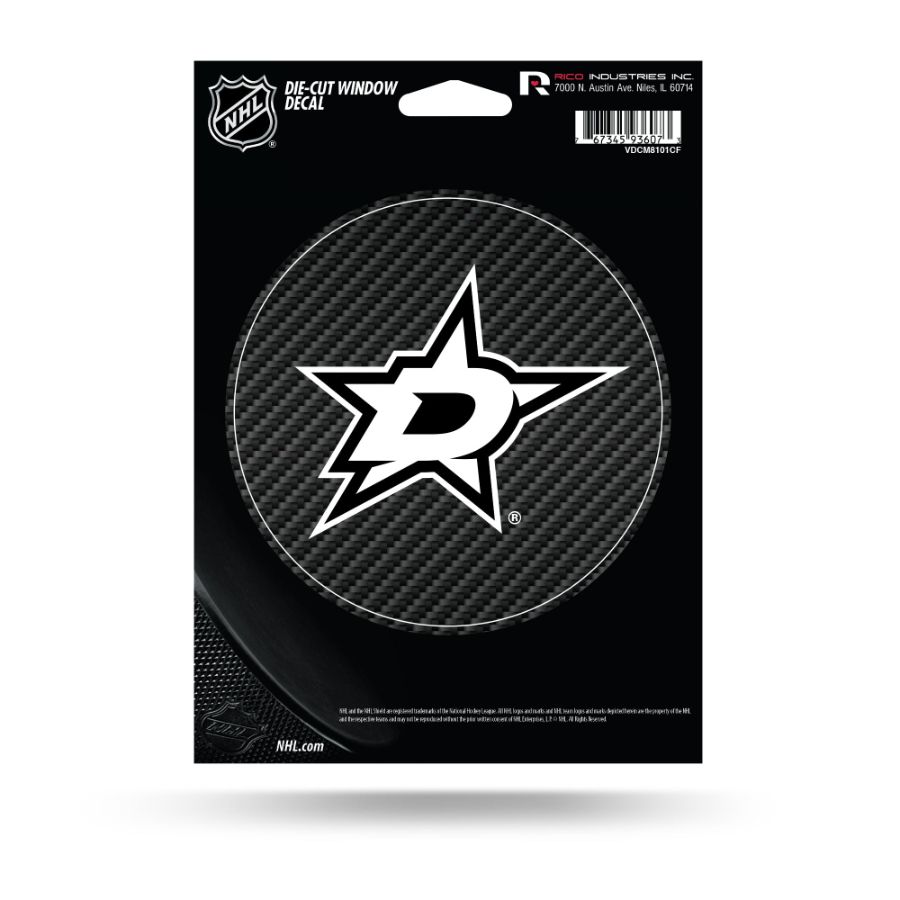 Dallas Stars - Die Cut Carbon Fiber Vinyl Sticker at Sticker Shoppe