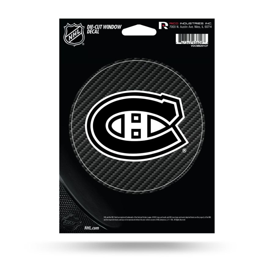 Montreal Canadiens - Die Cut Carbon Fiber Vinyl Sticker at Sticker Shoppe